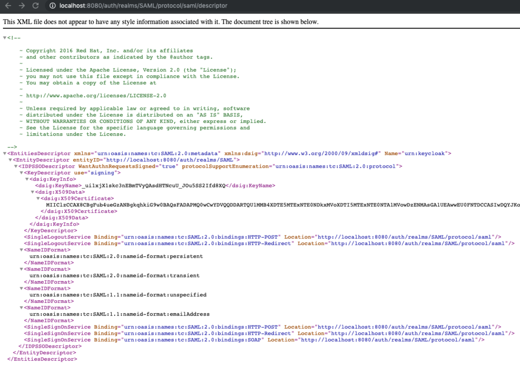 Keycloak - Download SAML 2.0 IdP Metadata | It's full of stars!