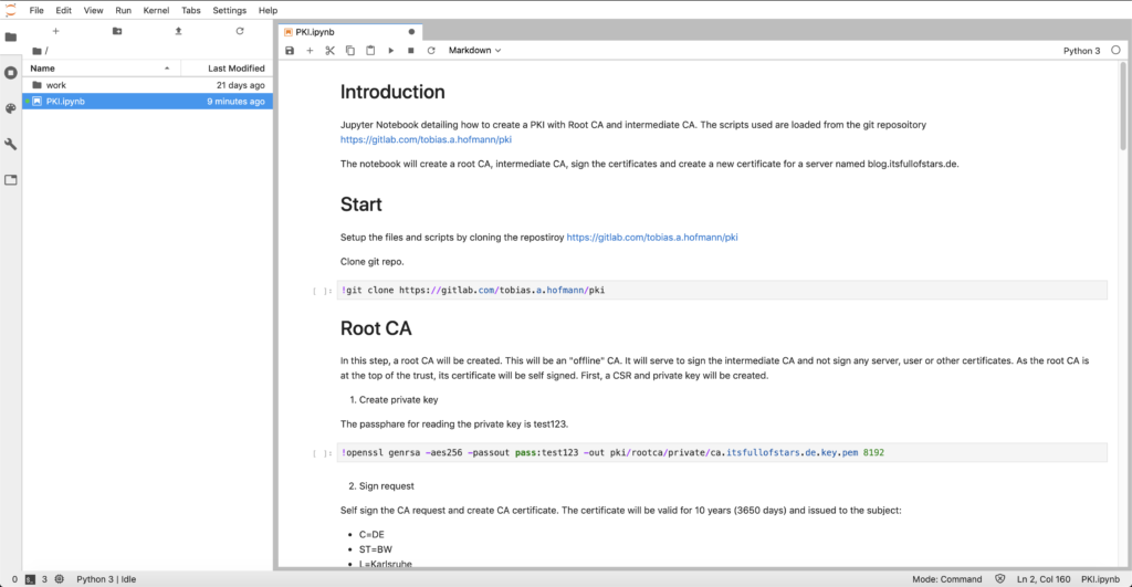 PKI with OpenSSL: Howto using Jupyter Notebook | It's full of stars!